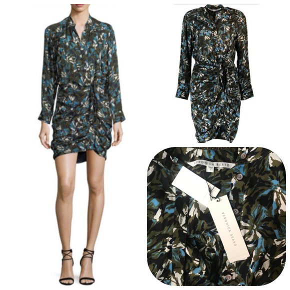Veronica Beard | Dresses | Veronica Beard Georgina Buttonfront Silk ...